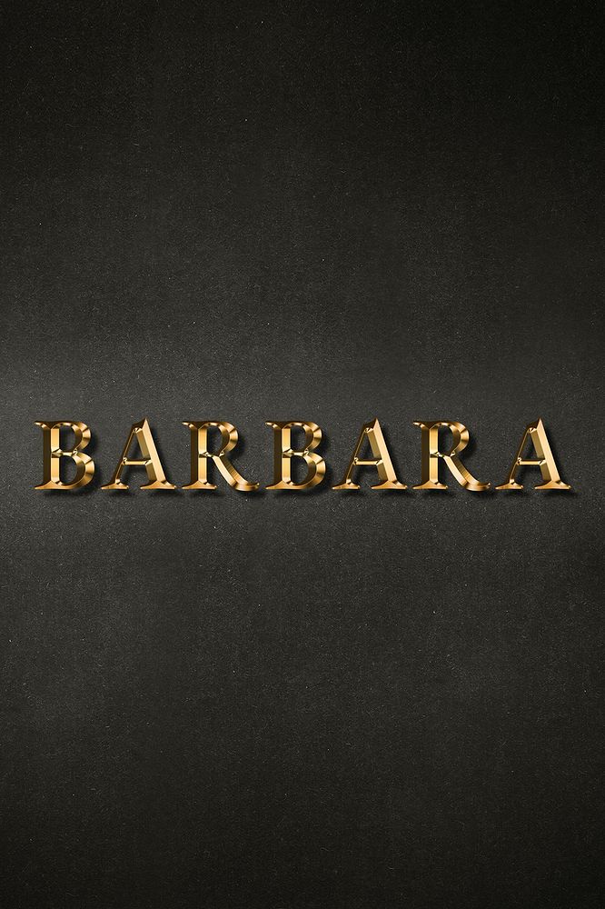 Barbara typography gold effect design | Free Photo - rawpixel