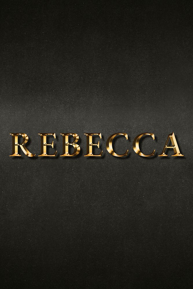 Rebecca typography gold effect design | Free Photo - rawpixel