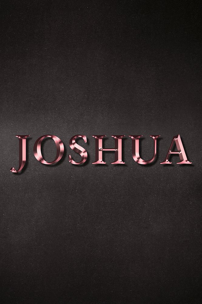 Joshua typography rose gold design | Free Photo - rawpixel