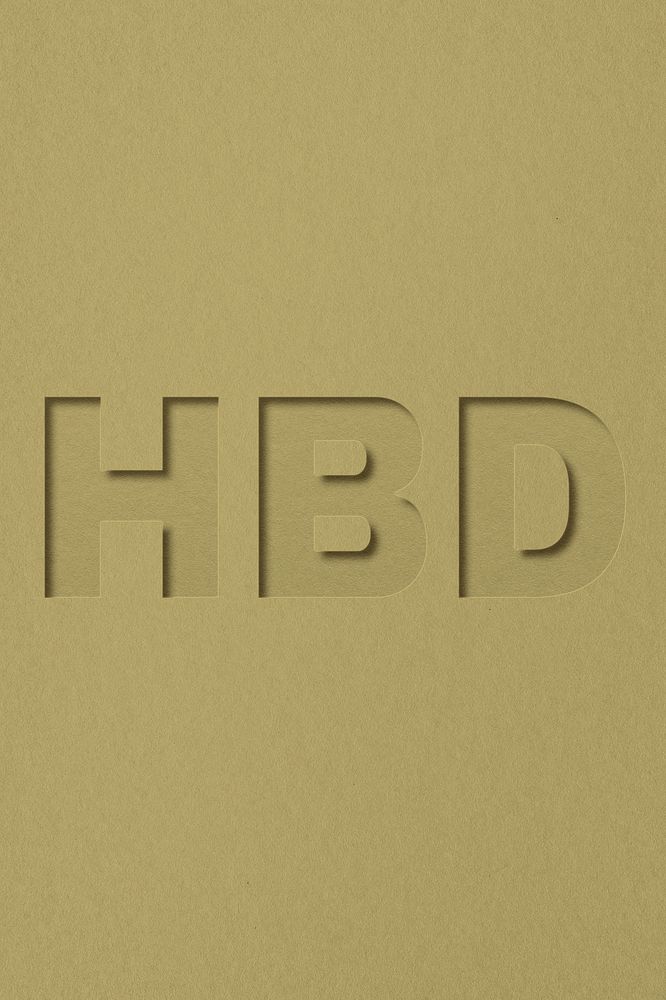 HBD word bold font typography | Free Photo - rawpixel