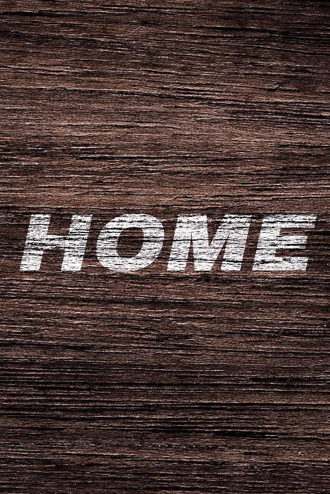 Home word typography dark wood | Free Photo - rawpixel