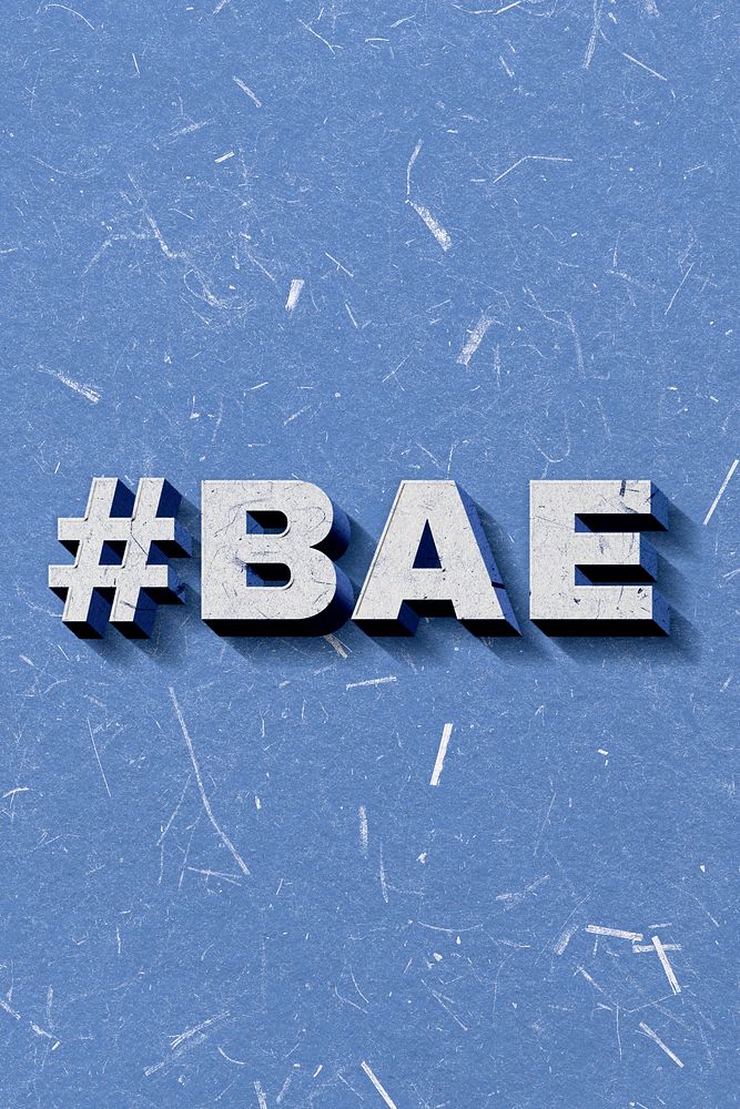 3D #BAE blue text paper | Free Photo - rawpixel