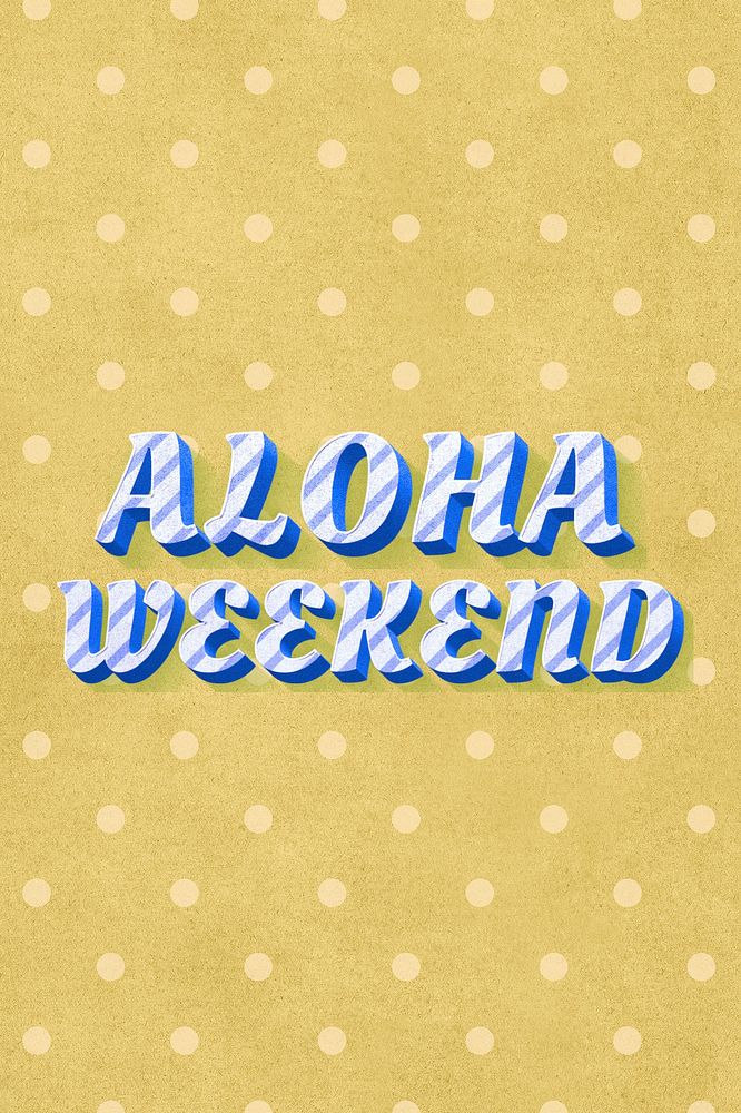 Aloha weekend word candy cane | Free Photo - rawpixel