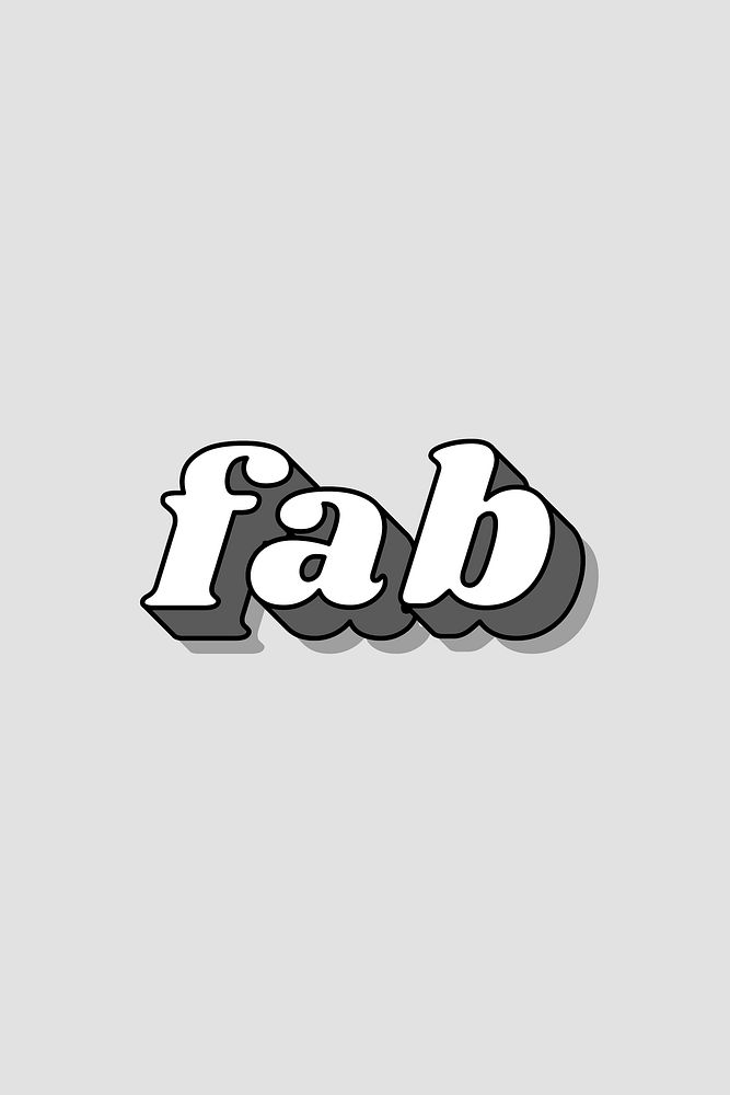 Retro fab word bold shadow | Free Photo - rawpixel
