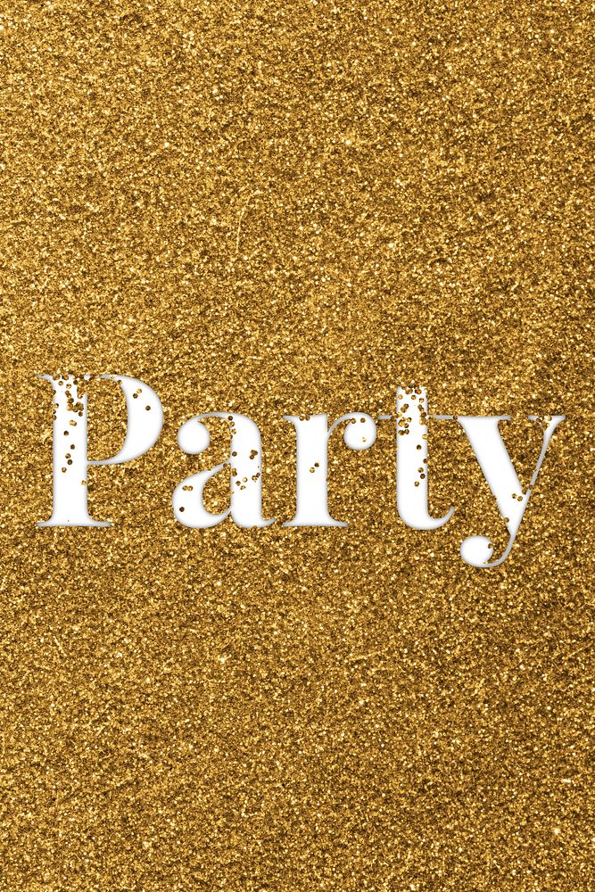 Party glittery gold typography word | Free Photo - rawpixel