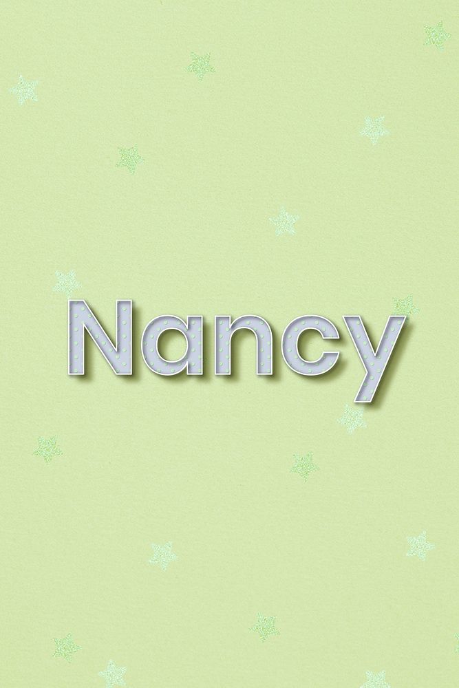Polka dot Nancy name typography | Free Photo - rawpixel