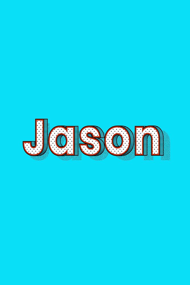 Polka dot Jason name lettering | Premium Photo - rawpixel