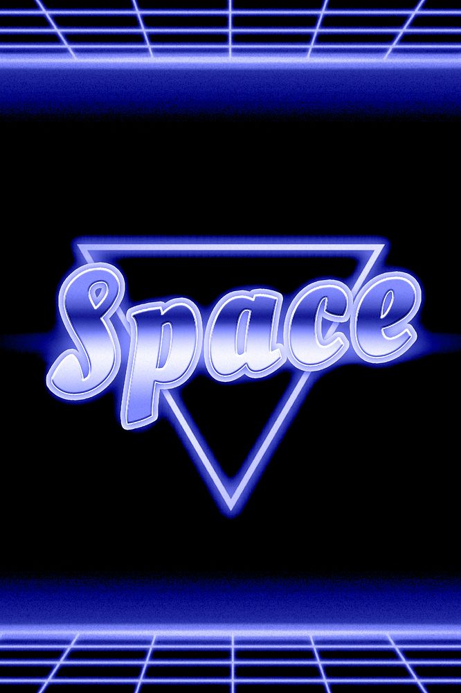 Neon 80s space font word | Free Photo - rawpixel