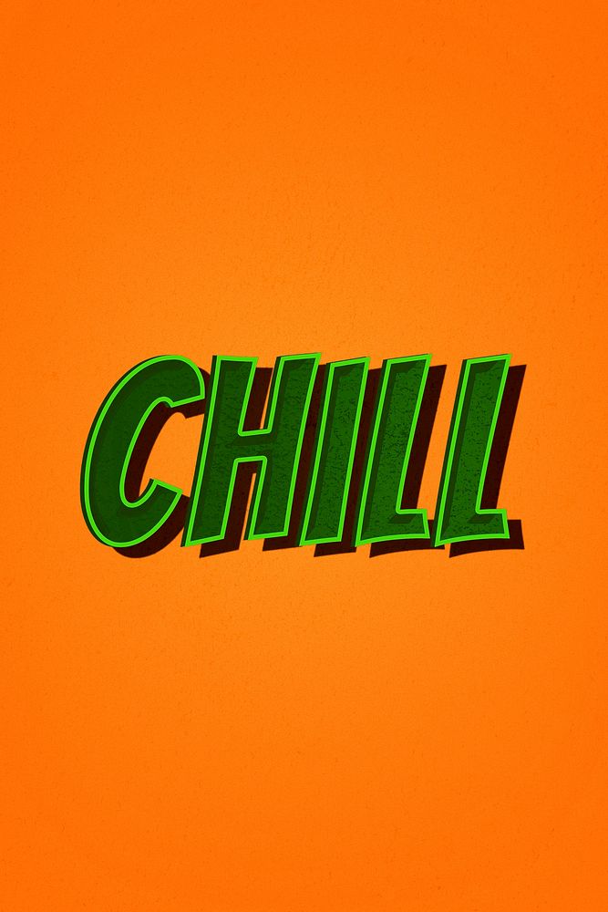 Chill retro style typography illustration | Free Photo - rawpixel