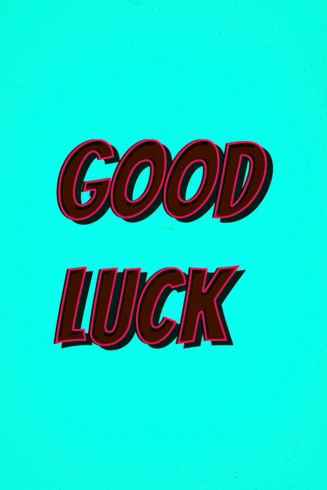 Good luck retro typography illustration | Free Photo - rawpixel