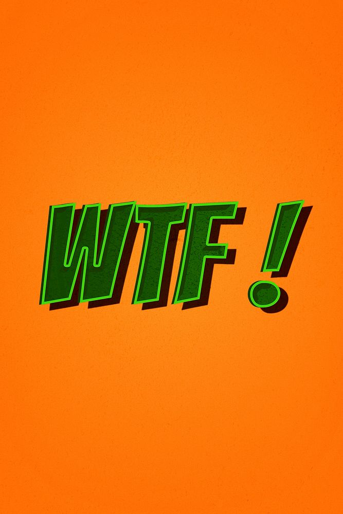 WTF! word retro font style | Free Photo - rawpixel