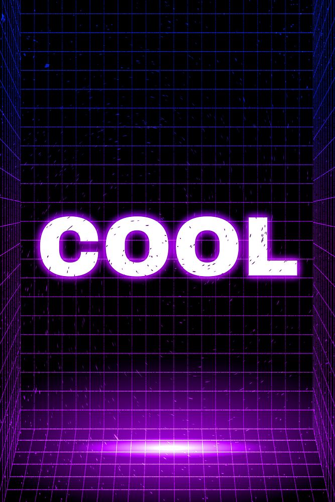 Vaporwave neon cool text typography | Free Photo - rawpixel
