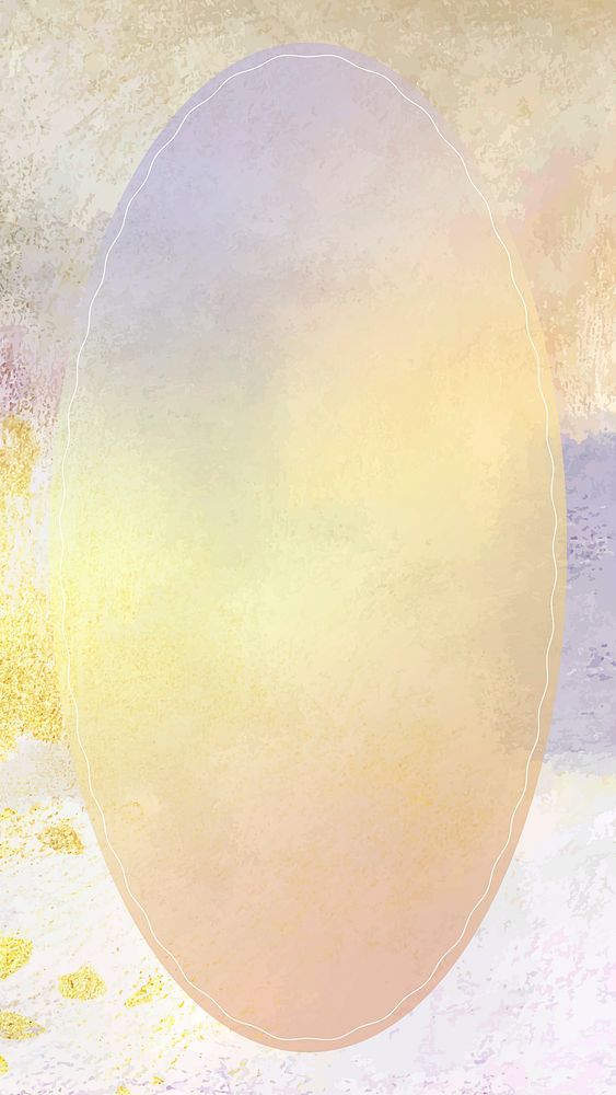 Oval frame yellow background vector | Premium Vector - rawpixel
