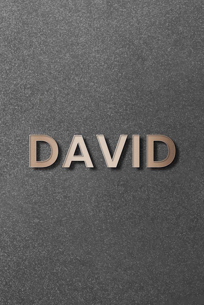 David typography gold design element | Premium Vector - rawpixel