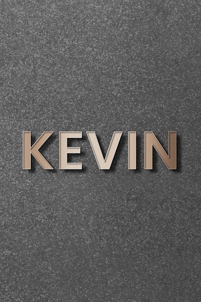 Kevin typography gold design element | Premium Vector - rawpixel