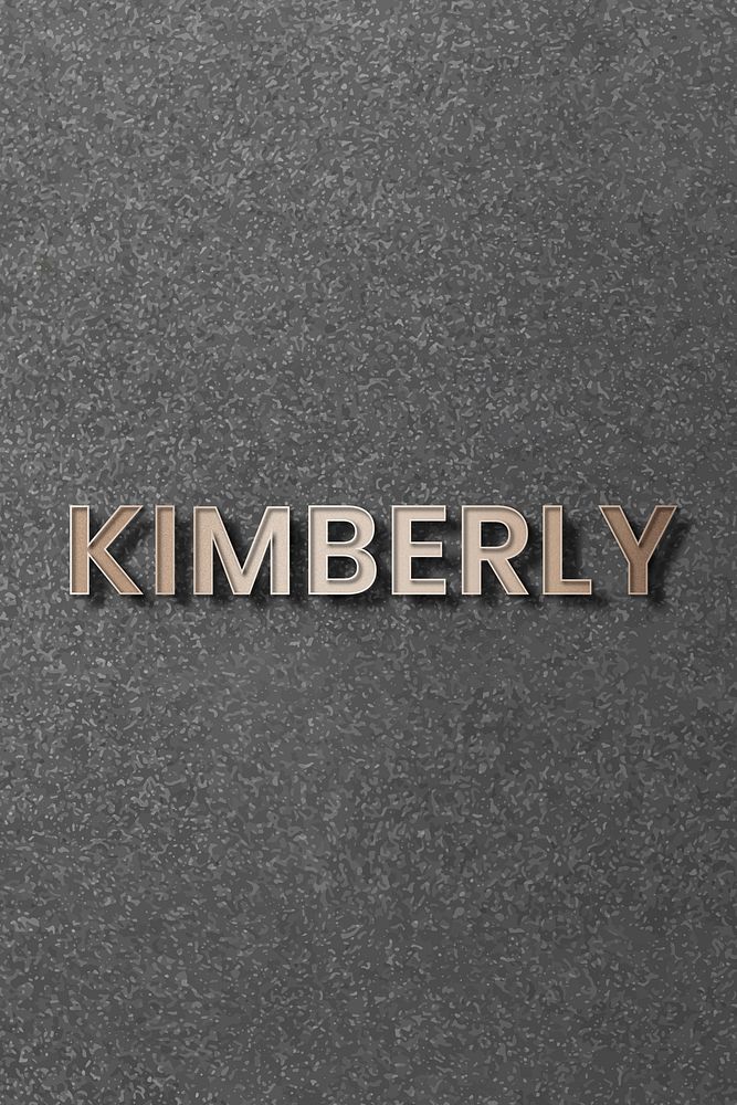 Kimberly typography gold design element | Premium Vector - rawpixel