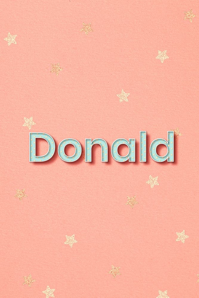 Donald male name typography vector | Premium Vector - rawpixel