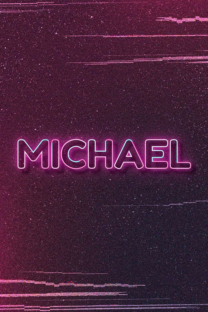 Michael word art vector neon | Free Photo - rawpixel