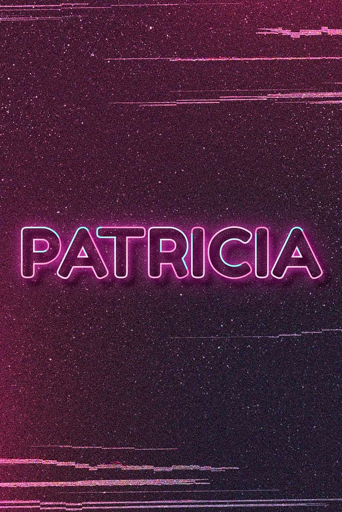 Patricia word art vector neon | Free Photo - rawpixel