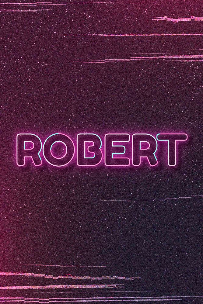 Robert word art vector neon | Free Photo - rawpixel