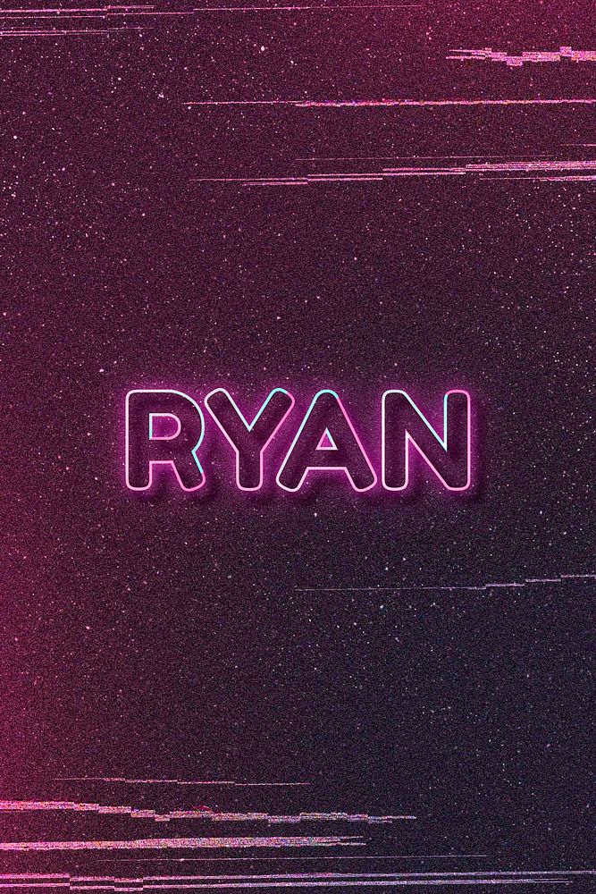 Ryan word art vector neon | Free Photo - rawpixel