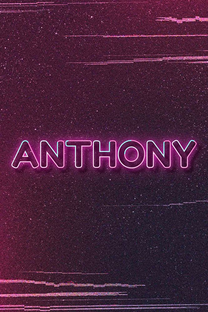 Anthony word art vector neon | Free Photo - rawpixel