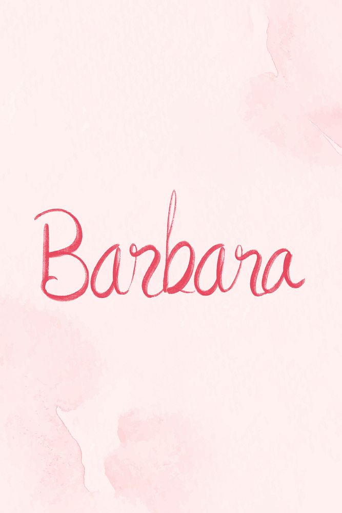 Pink Barbara name vector word | Premium Vector - rawpixel