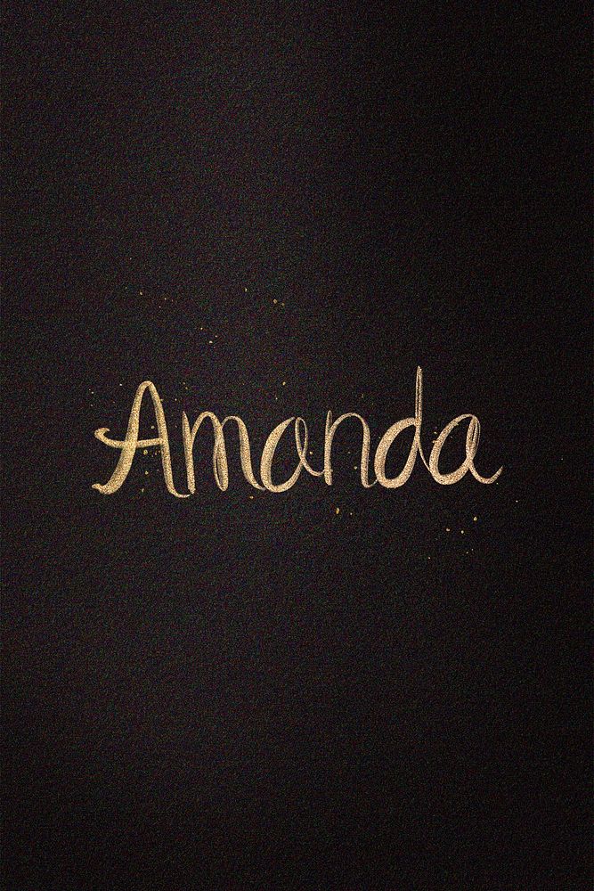 Gold Amanda name cursive handwriting | Free Photo - rawpixel