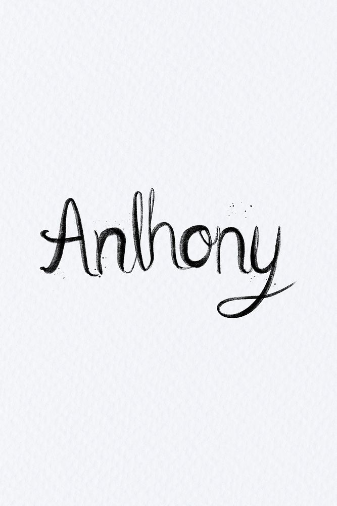 Hand drawn Anthony font typography | Free Photo - rawpixel