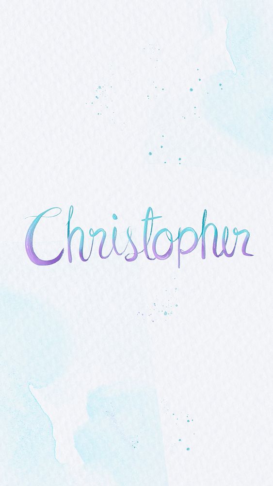 Christopher two tone name typography | Free Photo - rawpixel