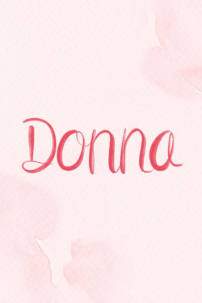 Donna name pink word typography | Free Photo - rawpixel