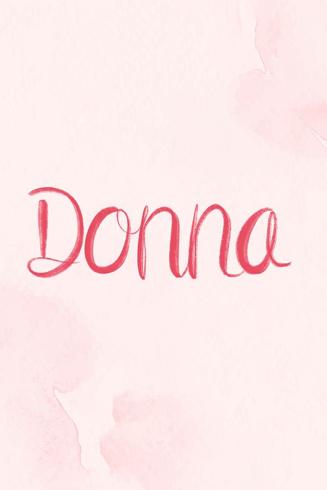 Donna name pink vector word | Premium Vector - rawpixel