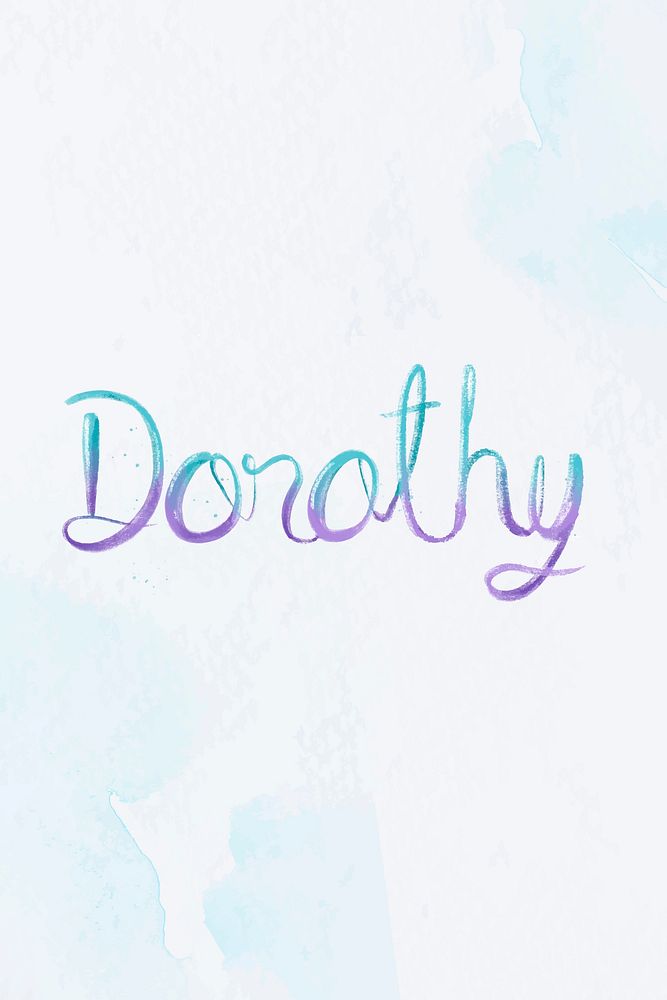 Dorothy female name calligraphy vector | Premium Vector - rawpixel