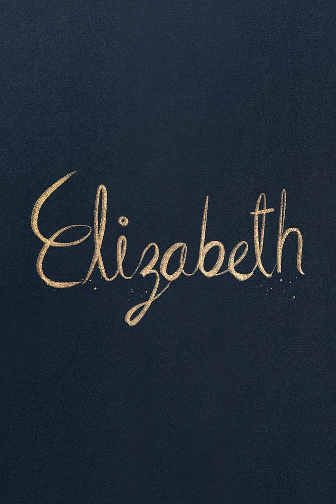 Elizabeth sparkling gold font typography | Free Photo - rawpixel