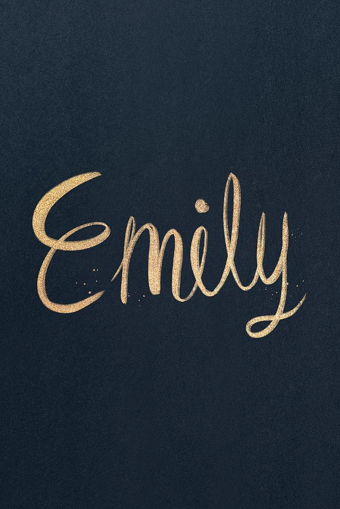 Emily sparkling gold font typography | Free Photo - rawpixel