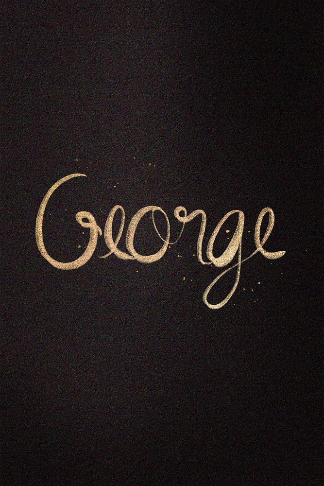 Sparkling George name cursive handwriting | Free Photo - rawpixel