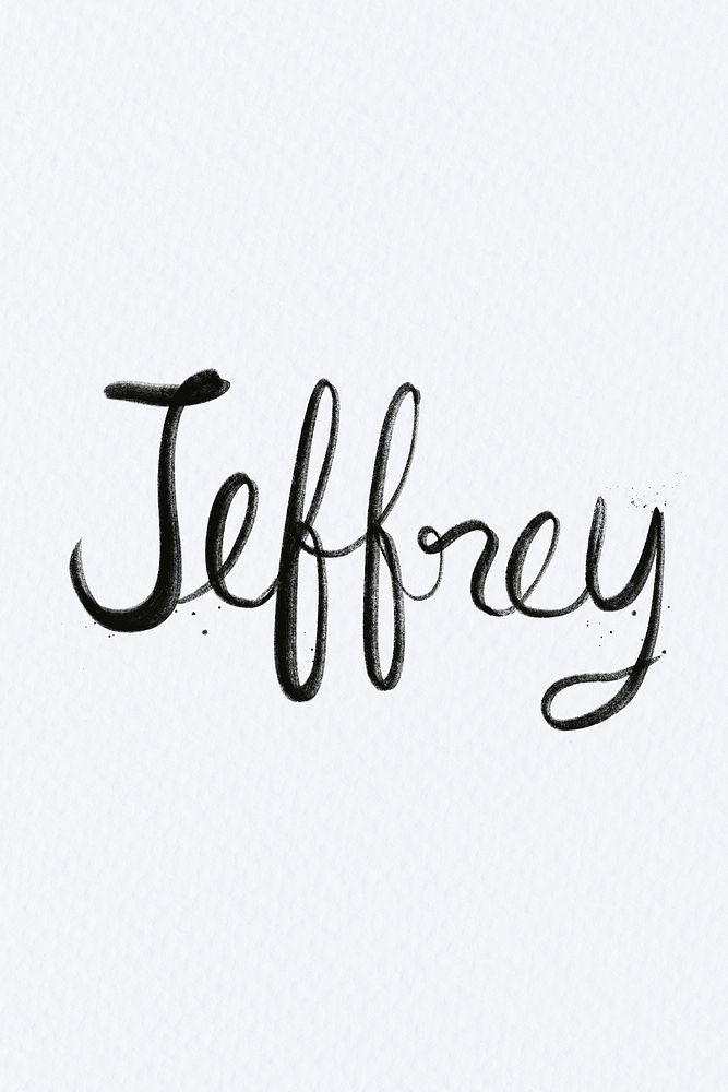 Hand drawn Jeffrey font typography | Free Photo - rawpixel