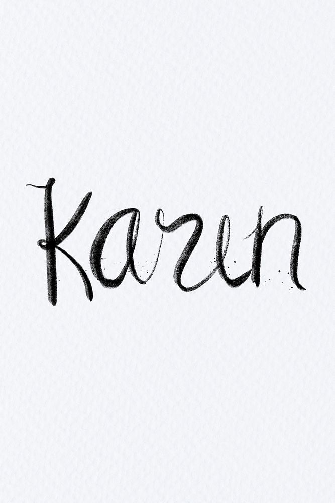 Hand drawn Karen font typography | Free Photo - rawpixel
