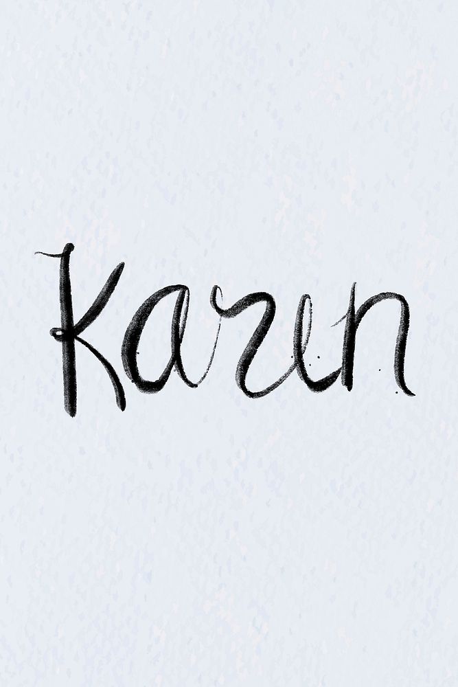 Hand drawn Karen font typography | Premium Vector - rawpixel