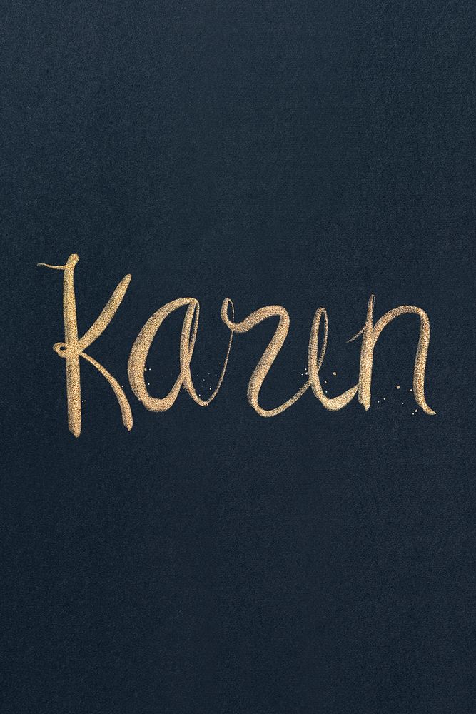 Karen sparkling gold font typography | Premium PSD - rawpixel