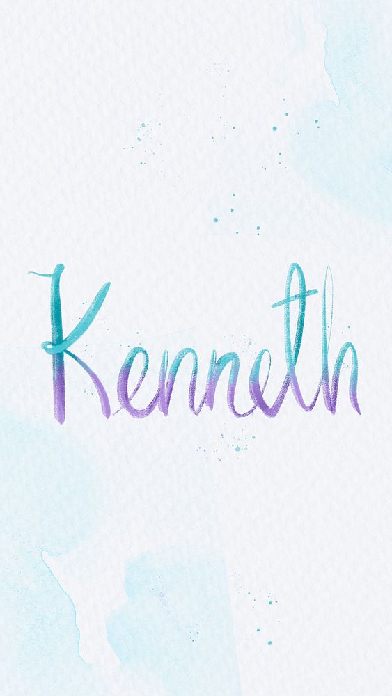 Kenneth two tone name typography | Free Photo - rawpixel