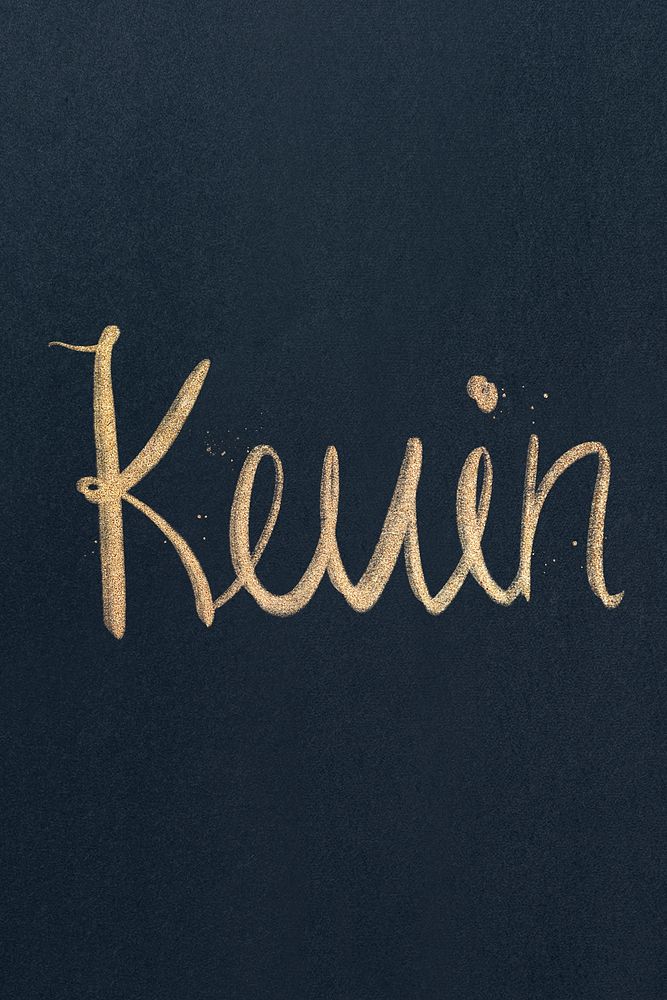 Kevin sparkling gold font psd | Premium PSD - rawpixel