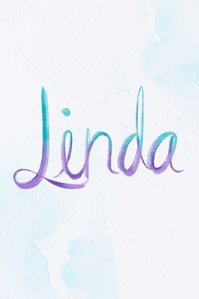 Linda name hand lettering vector | Premium Vector - rawpixel