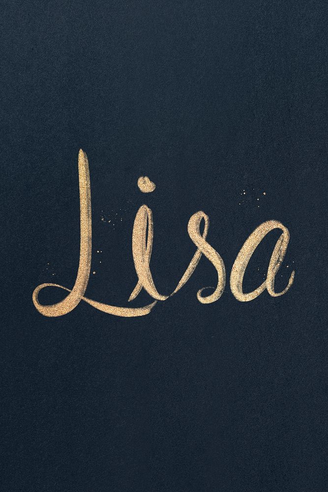 Sparkling gold Lisa font typography | Free Photo - rawpixel