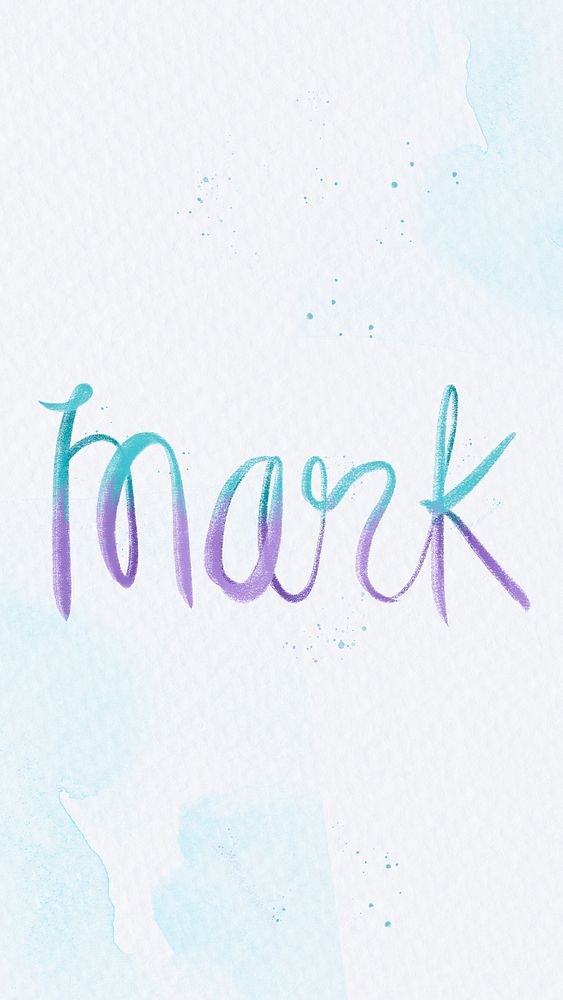 Mark two tone name cursive | Free Photo - rawpixel