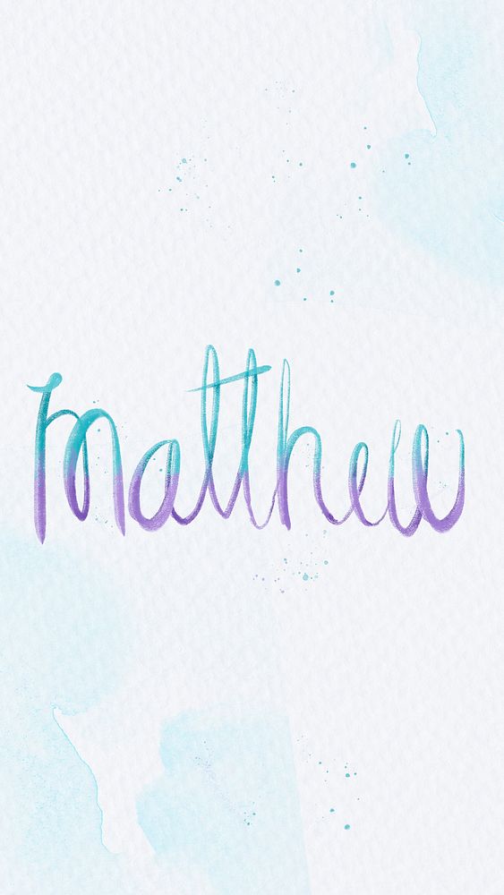 Matthew two tone name cursive | Free Photo - rawpixel