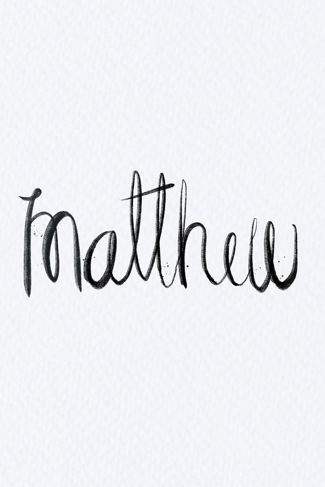 Hand drawn Matthew font typography | Free Photo - rawpixel