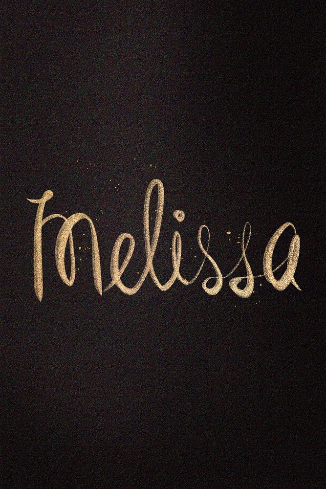 Gold sparkling Melissa name cursive | Free Photo - rawpixel