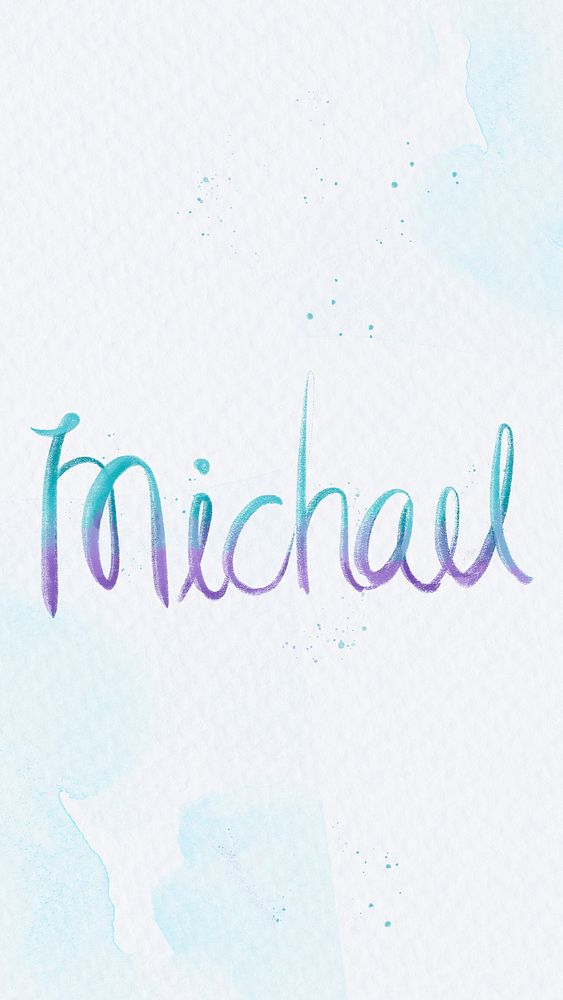 Michael two tone name cursive | Free Photo - rawpixel