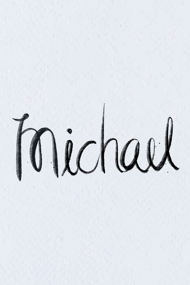 Hand drawn vector Michael font | Premium Vector - rawpixel
